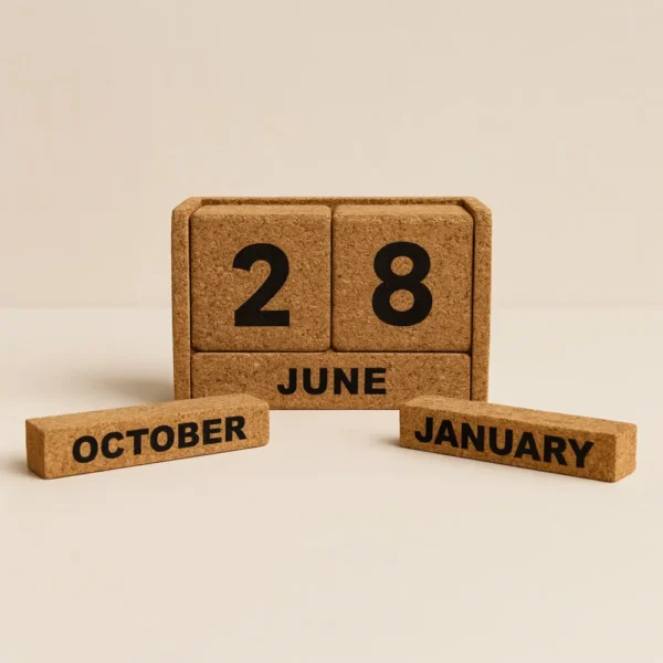 Cork Block Calendar - The Surprise Box
